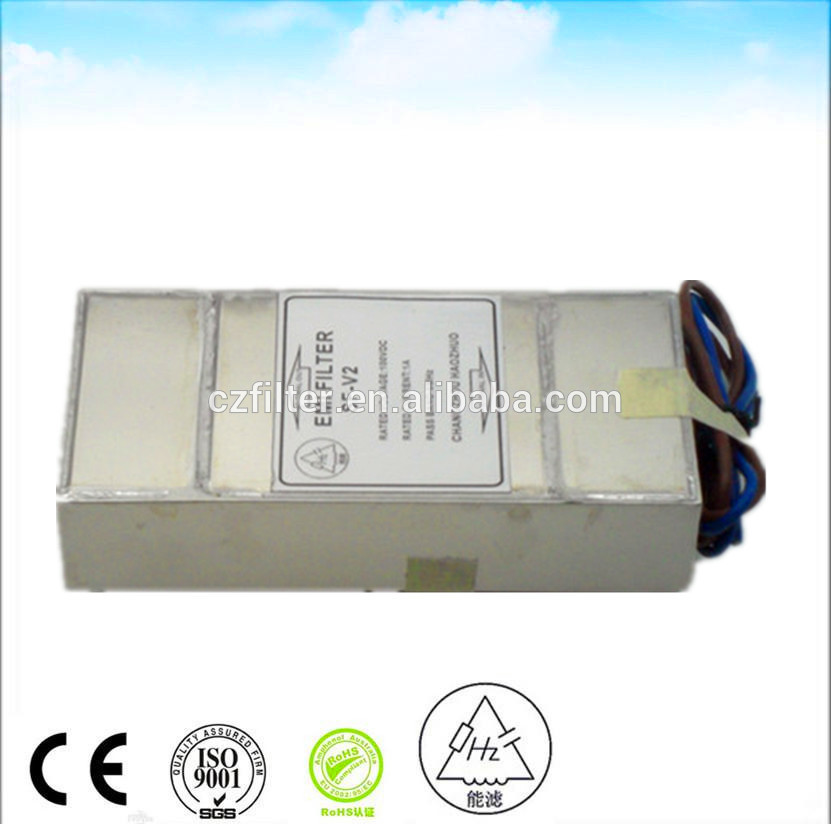 2 Lines Singlephase 250v Ac Emi Filter 1a Video Power Line Noise Filter ...