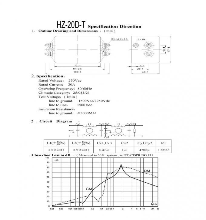 Led Lvds Power Supply Double Stage Single Phase EMI Filter 100vdc ...